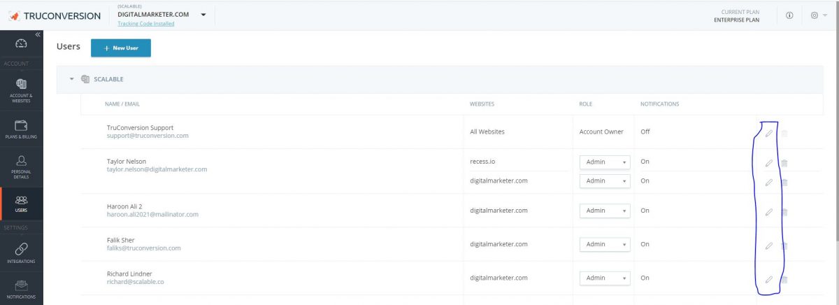 Edit User - TruConversion Knowledgebase